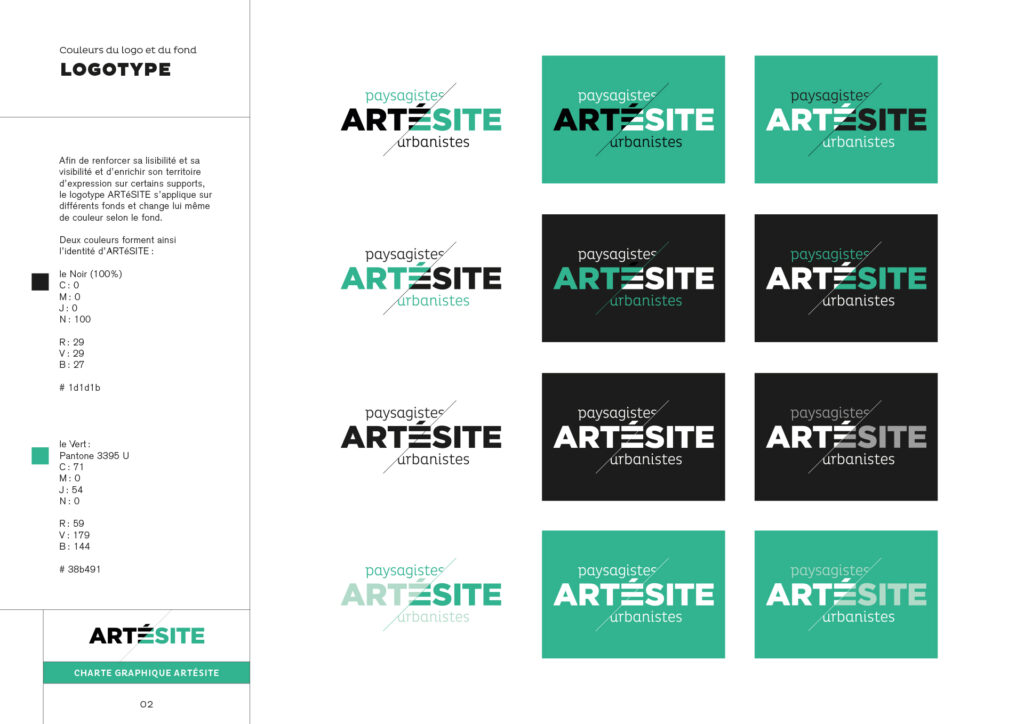 Agence ARTéSITE, création du logotype et de la charte graphique - GraphikShaker