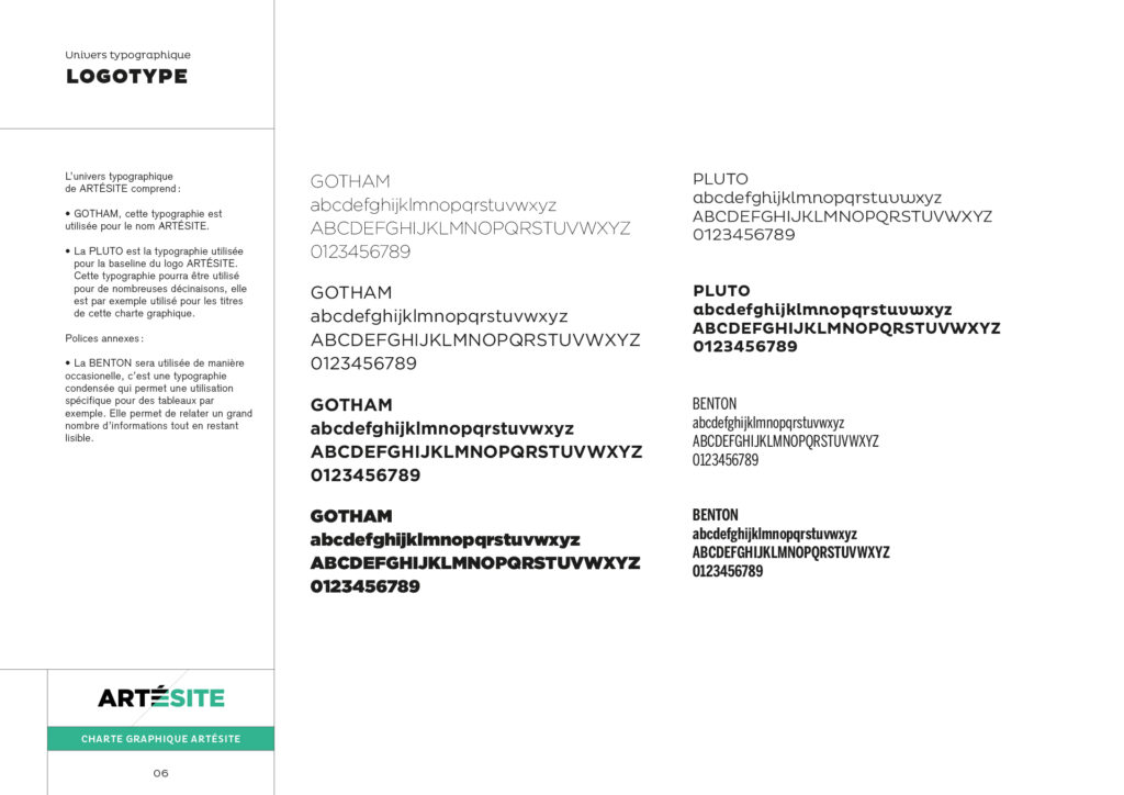 Agence ARTéSITE, création du logotype et de la charte graphique - GraphikShaker